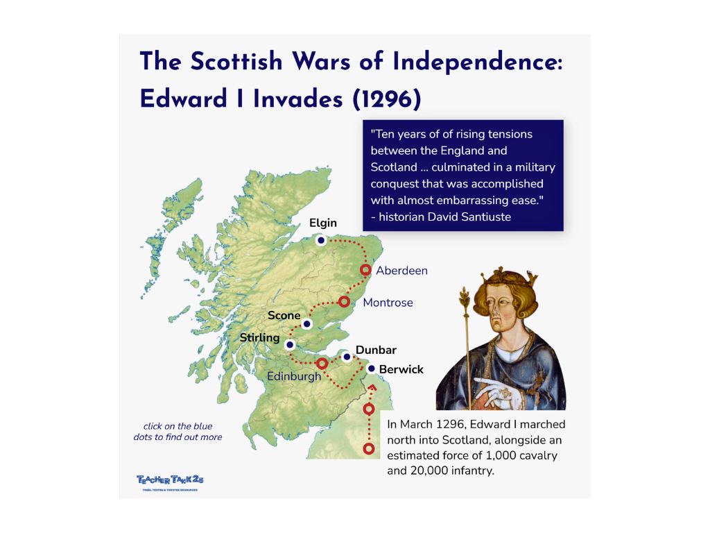 Scottish Wars of Independence: Edward I Invades (1296) Interactive ...