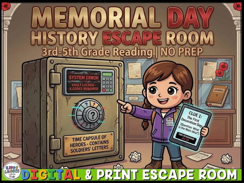 Memorial Day Reading Escape Room | UKS2 Literacy Revision Game | Year 5 ...