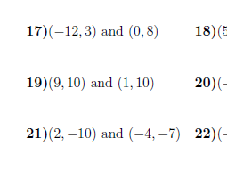 Gradient of a line given the coordinates of two points worksheet (with ...