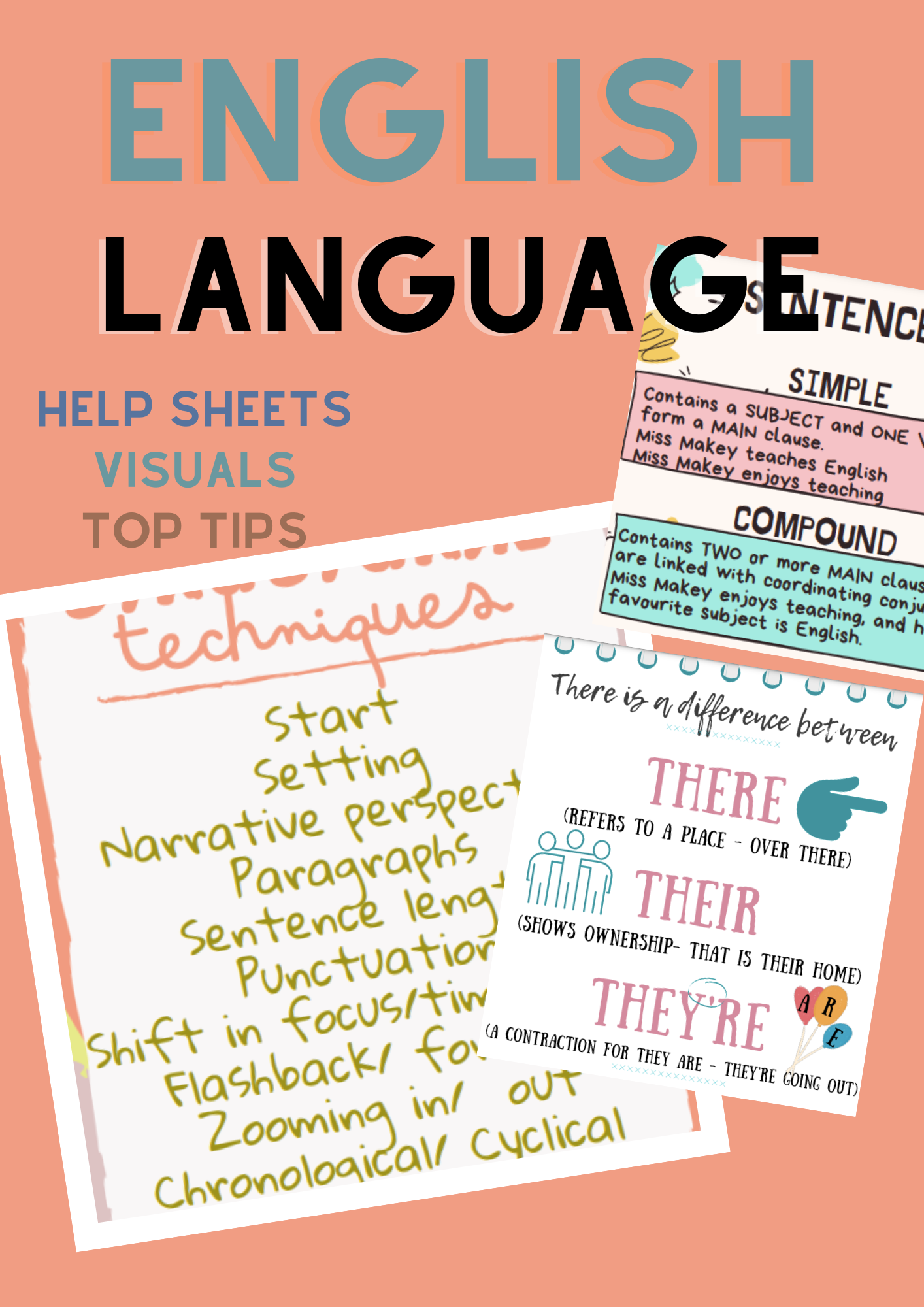 English Language Help Sheets | Teaching Resources