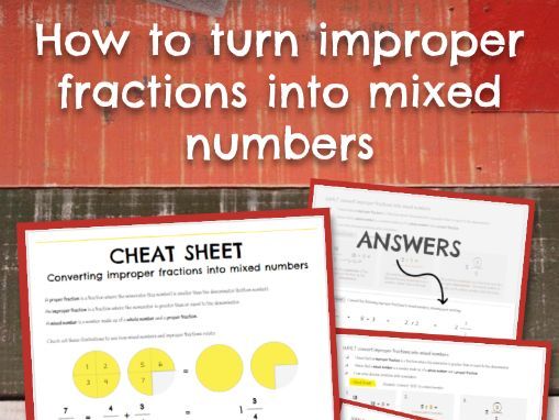 How To Turn Improper Fractions Into Mixed Numbers Teaching Resources How To Turn Improper Fractions Into Mixed Numbers Teaching Resources