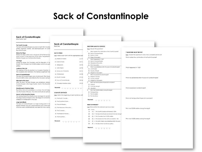 Sack of Constantinople | Teaching Resources