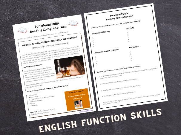Functional Skills English Level 2 Reading Tasks Layout Features 