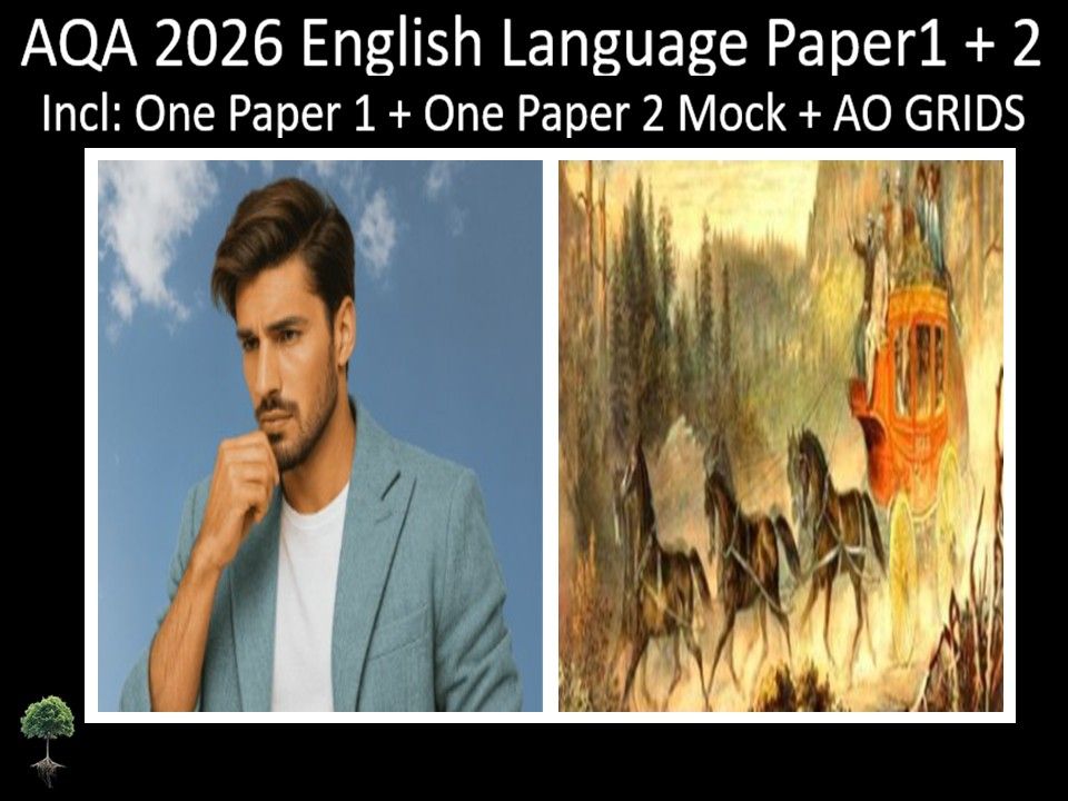 Two AQA 2026 GCSE English Language Paper 1 + 2 Mocks | AO GRIDS ...