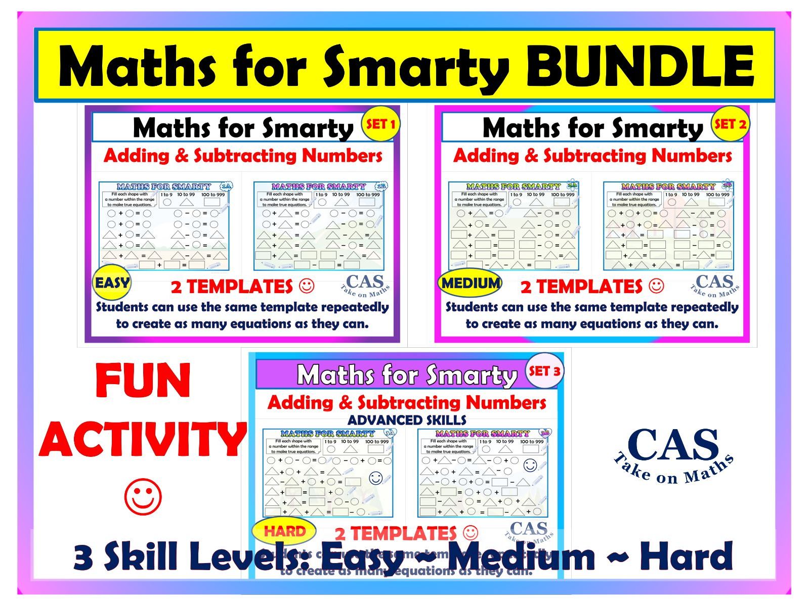 Maths For Smarty Adding And Subtracting Numbers Templates Bundle 
