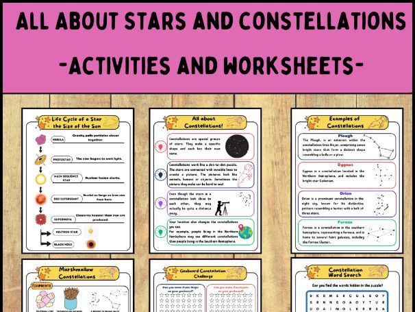 All About Stars and Constellations : STEM Activities & worksheets ...