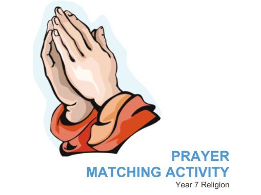 Prayer Matching Activity Year 7 Religion | Teaching Resources