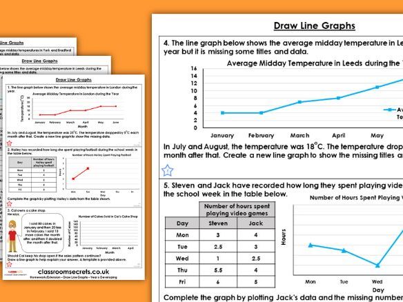 Year 6 Draw Line Graphs Summer Block 3 Maths Homework Extension ... Year 6 Draw Line Graphs Summer Block 3 Maths Homework Extension ...