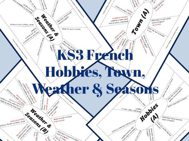 KS3 French Revision Clocks Worksheets | Teaching Resources