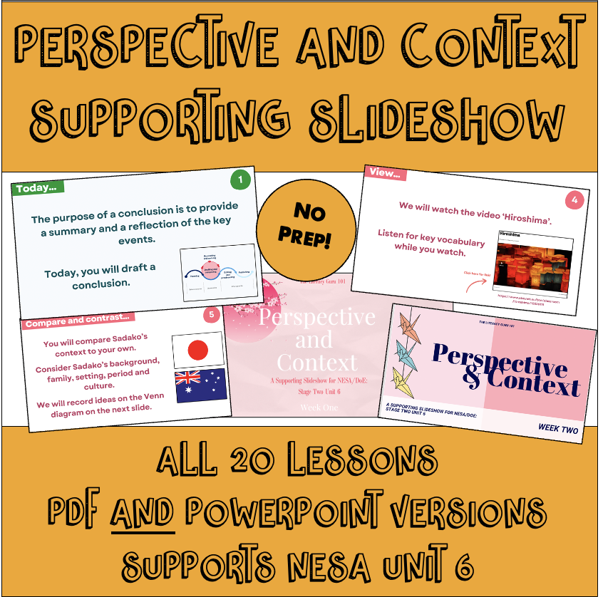 HUGE Supporting Slideshow - Stage 2 Unit 6 - Sadako/Malala - PPT format ...