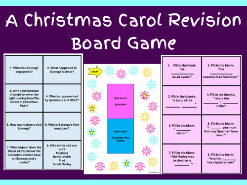 A Christmas Carol Revision Board Game | Teaching Resources