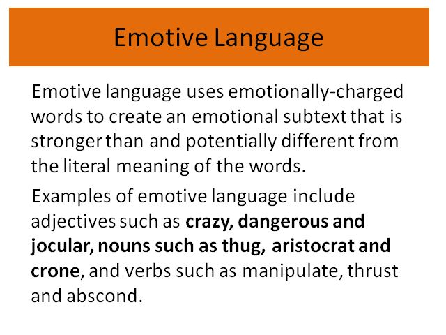 Emotive Language And Emotive Images Teaching Resources