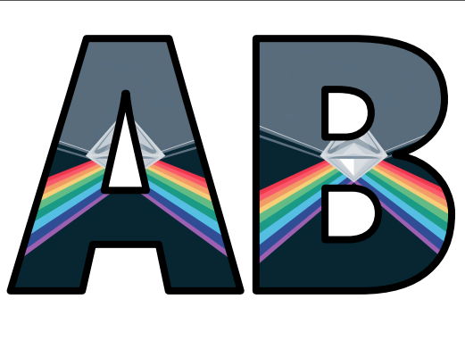 Prisms Science Physics Lettering Set Display Title Letters Numbers ...