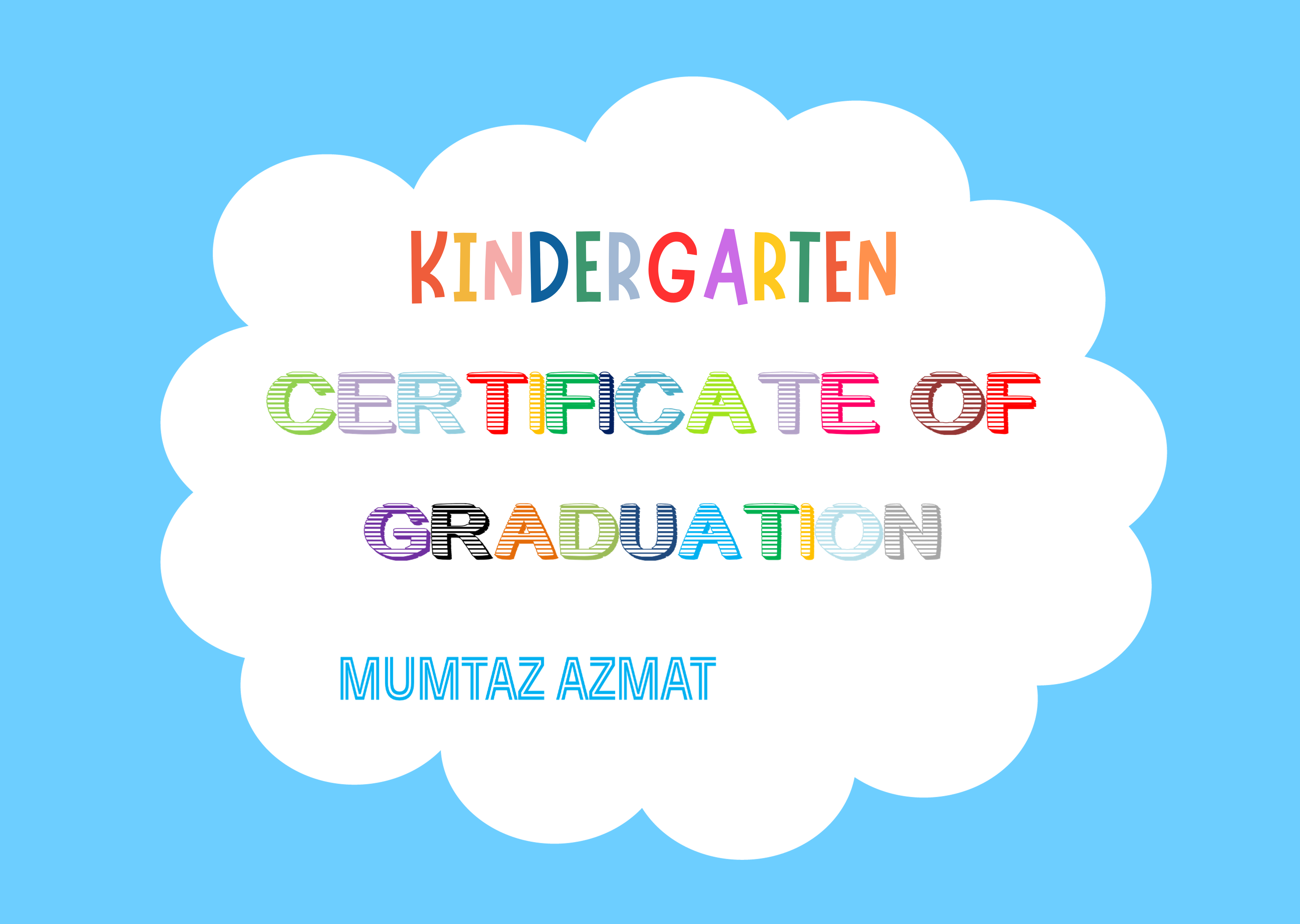 End of Year Graduation Certificates For Kindergarten *EDITABLE ...