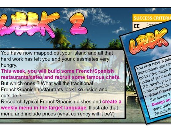 Online independent learning project - French/Spanish Island project ...