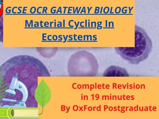 GCSE OCR BIOLOGY MATERIAL CYCLING IN ECOSYSTEMS COMPLETE REVISION ...