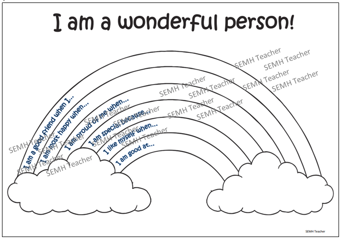 Emotional Literacy Activity - I am a wonderful person (ELSA) | Teaching ...