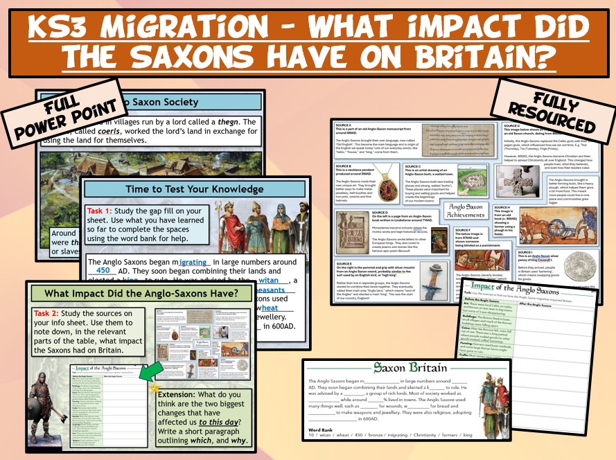 KS3 Migration L6 – What Was the Impact of the Saxons? | Teaching Resources