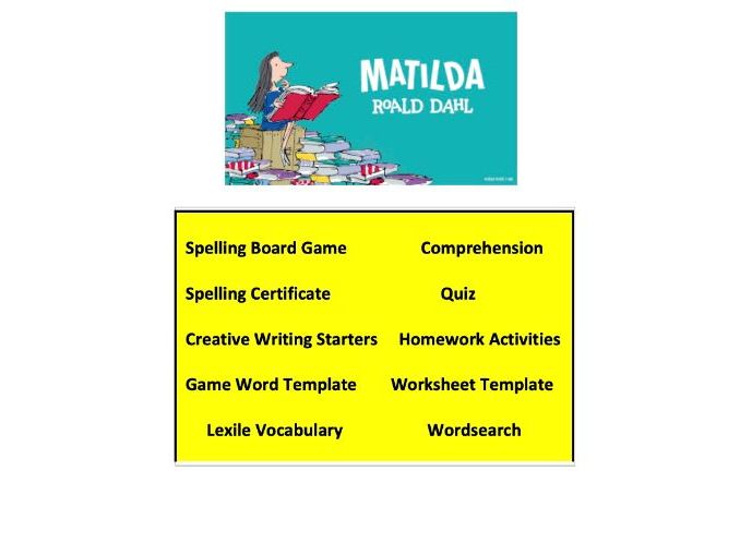 MATILDA - Roald Dahl | Teaching Resources