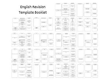 English Literature Revision Templates | Teaching Resources