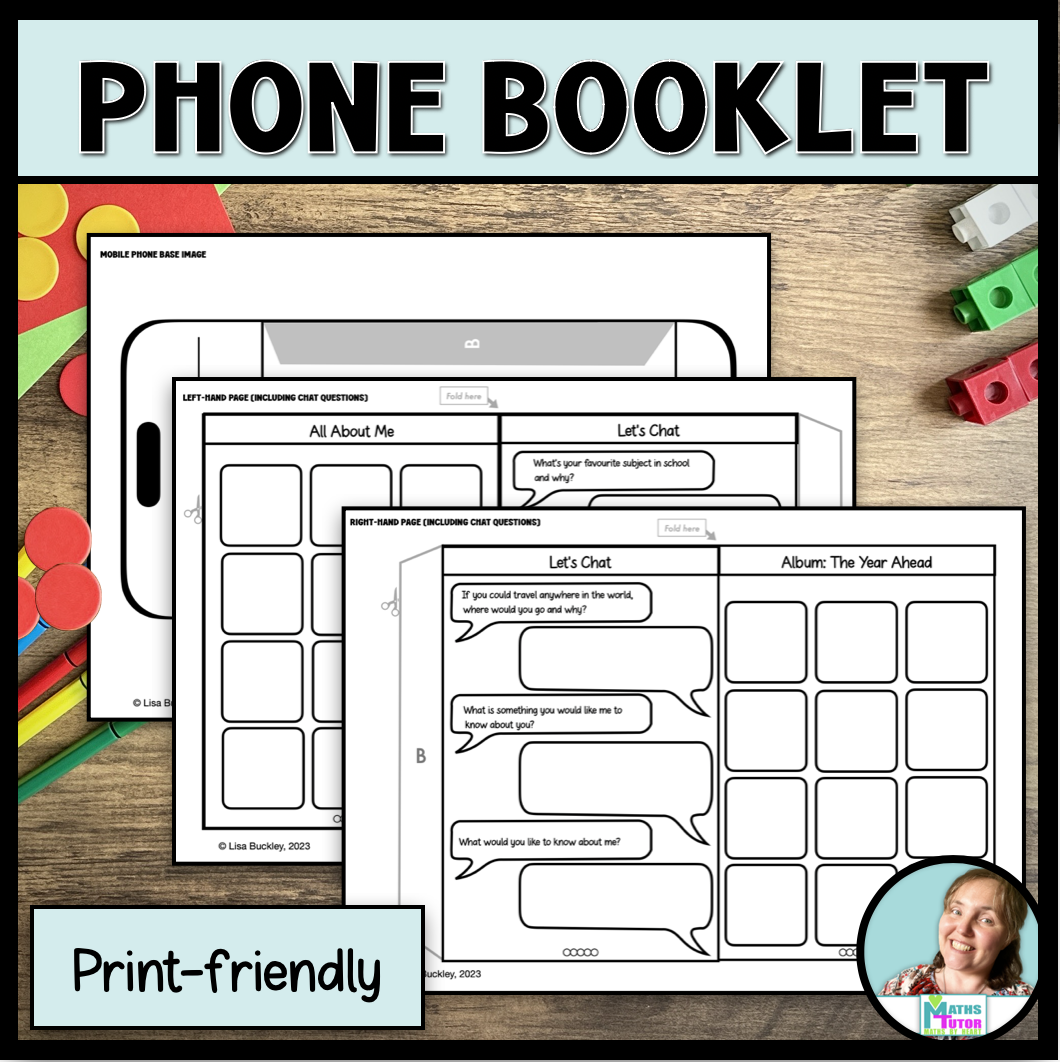All About Me Phone Booklet Back to School | Teaching Resources