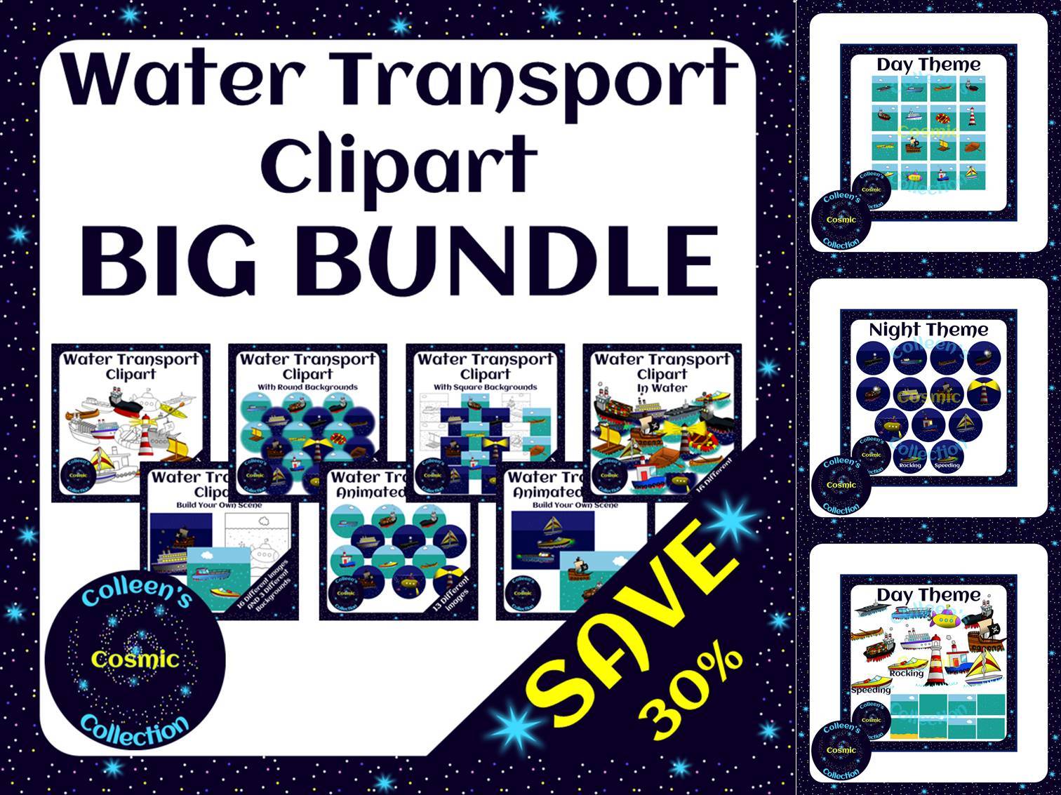 Water Transport Clipart BIG BUNDLE – Save 30% | Teaching Resources