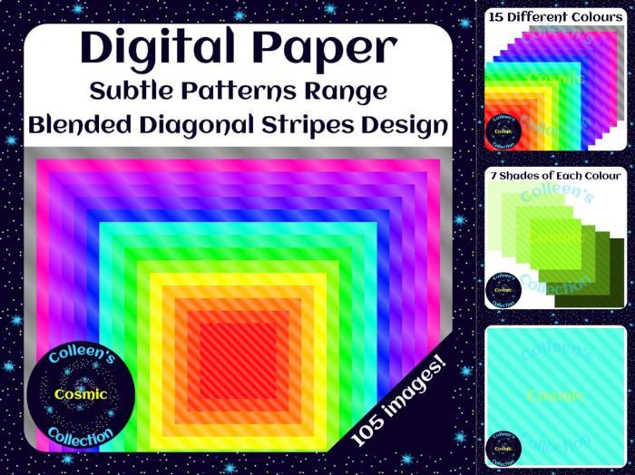 Blended Downward Diagonal Stripes Digital Paper | Teaching Resources