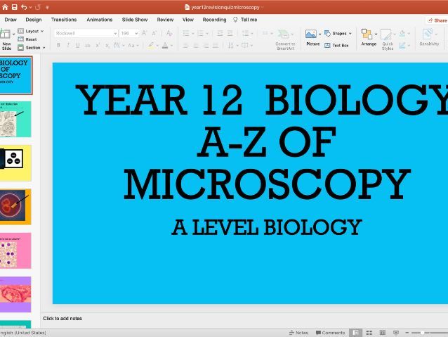 A Level Biology: Microscopy Quiz | Teaching Resources