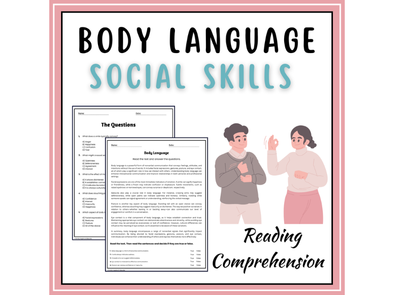 Social Skills: Reading Comprehension Passages & Questions Worksheets ...