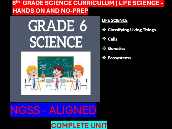 Grade 6 Science Curriculum | Life Science - No-prep-NGSS | Teaching ...
