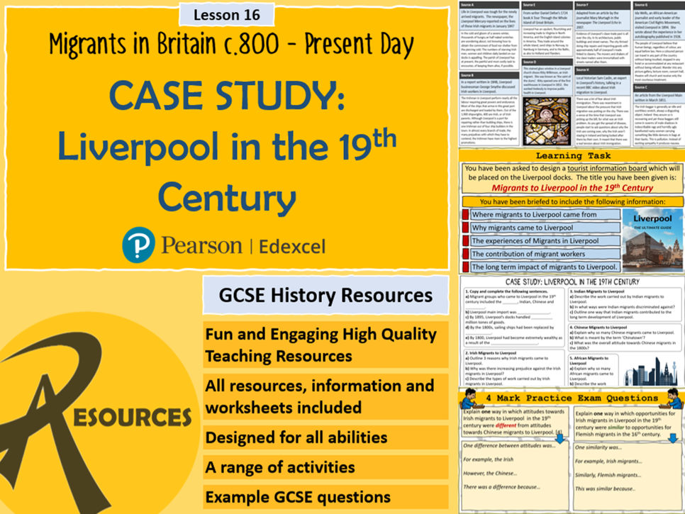 GCSE HISTORY Edexcel: Migrants in Britain Unit 3 (Industrial Britain ...