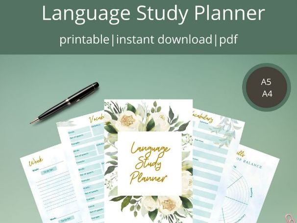 Language Study Planner Printable Teaching Resources Language Study Planner Printable Teaching Resources