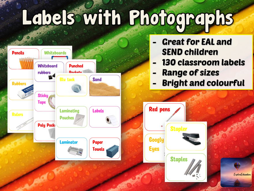 167 Classroom Resource Labels Bundle | Teaching Resources