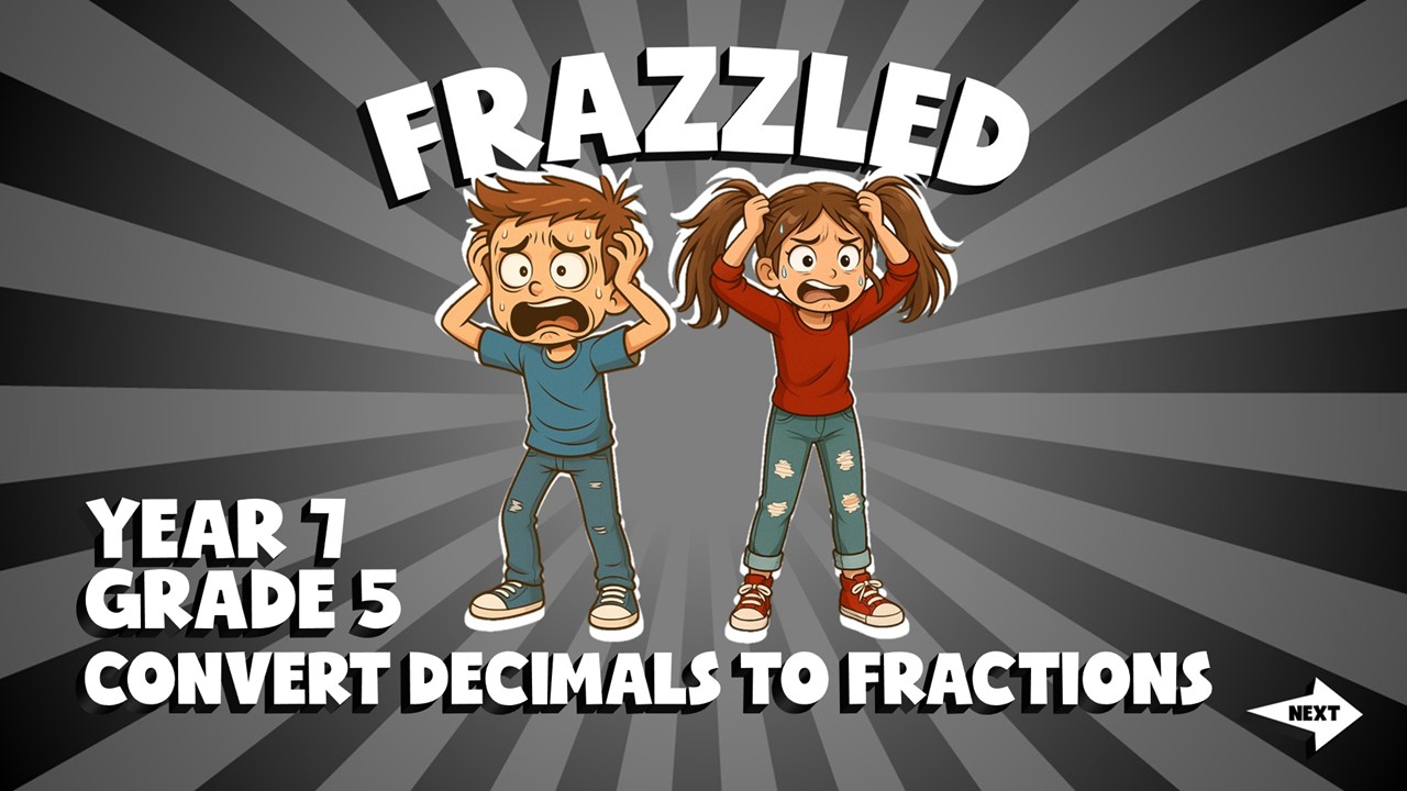 Convert Decimals to Fractions FRAZZLED Maths Game | No-Prep Year 7 ...