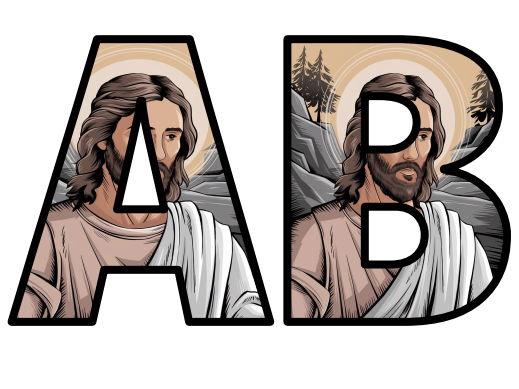 Jesus Christ Lord Saviour Light RE Religion Halo Lettering Set Display ...
