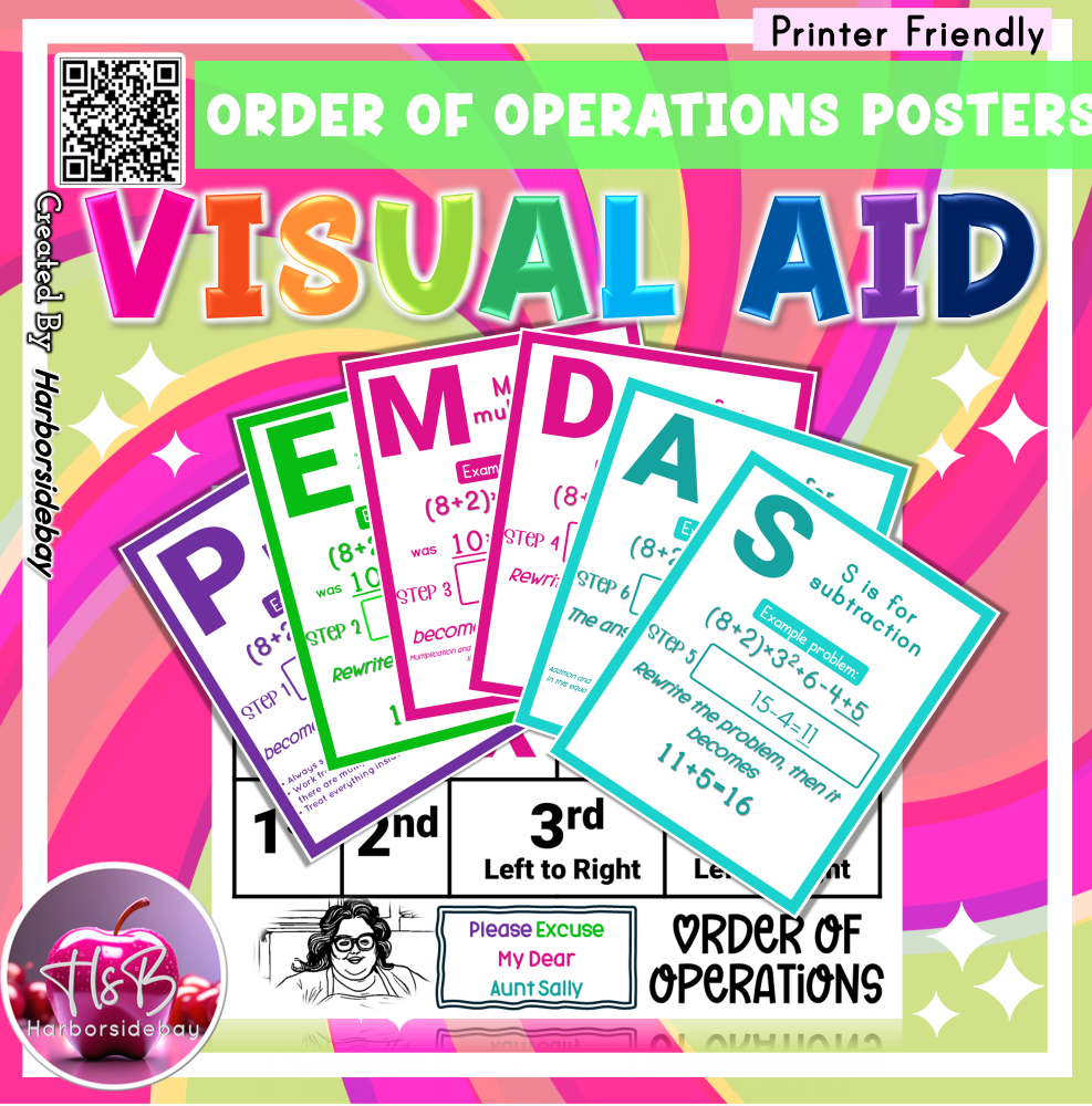 Order of Operations | PEMDAS | Poster | Visual Aid | Printer Friendly ...