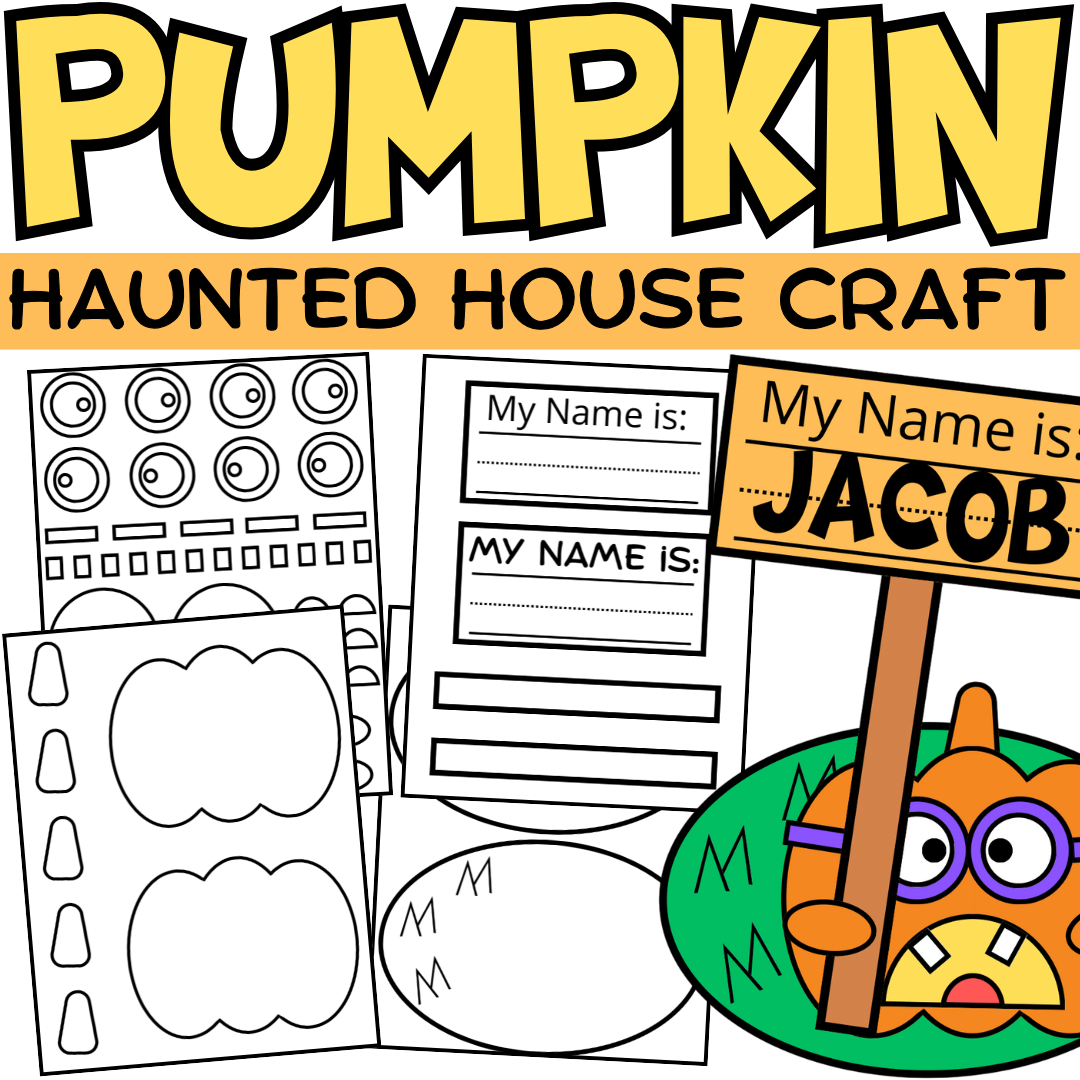 Pumpkin Name Art Craft - Halloween Name Bulletin Board - October ...