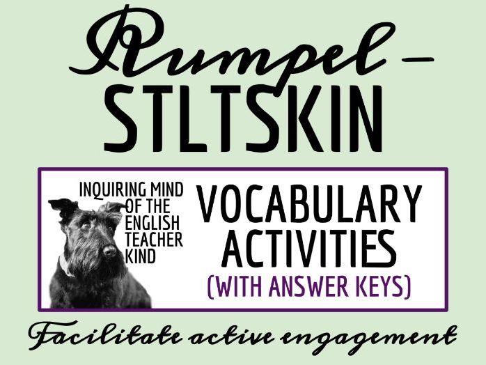 "Rumpelstiltskin" Vocabulary Games (Grimm's Fairy Tale | Fantasy Short ...