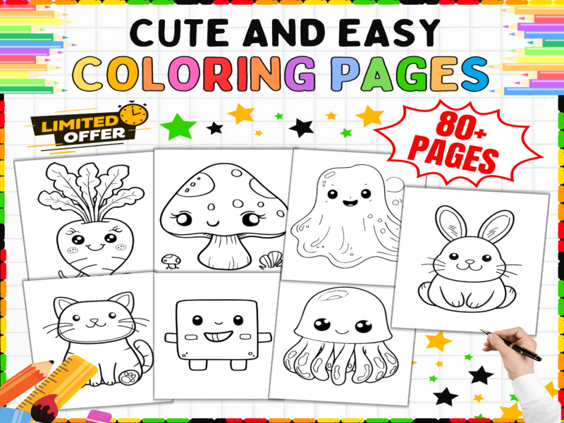 80+ Cute Coloring Pages | Fun Animals & Characters | Printable ...