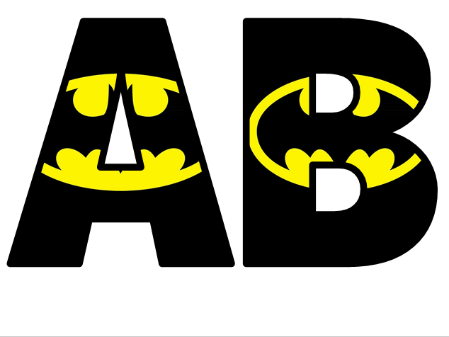 NEW Logo BATMAN Comics DISPLAY Lettering Whole Alphabet, Numbers, Signs ...