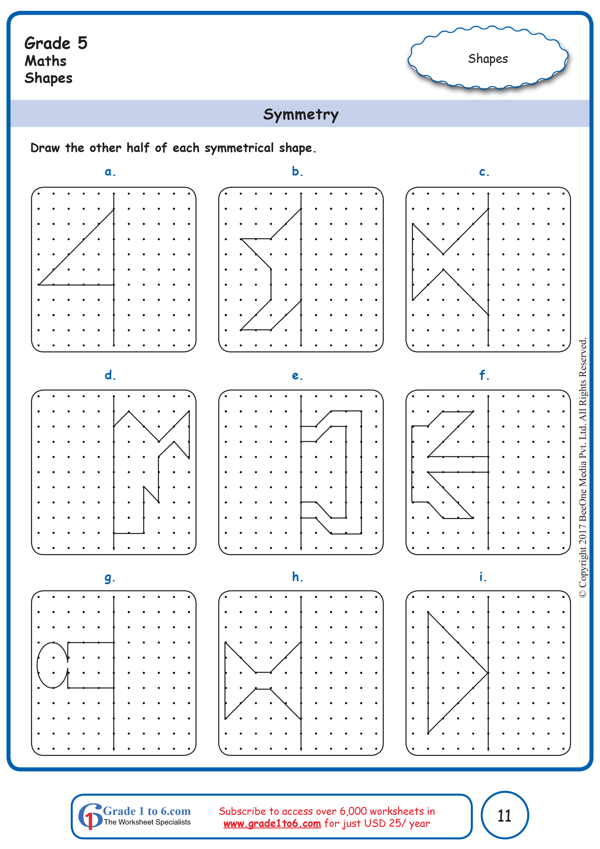 Grade 5 Shapes , 26 Worksheets from BeeOne Books | Teaching Resources