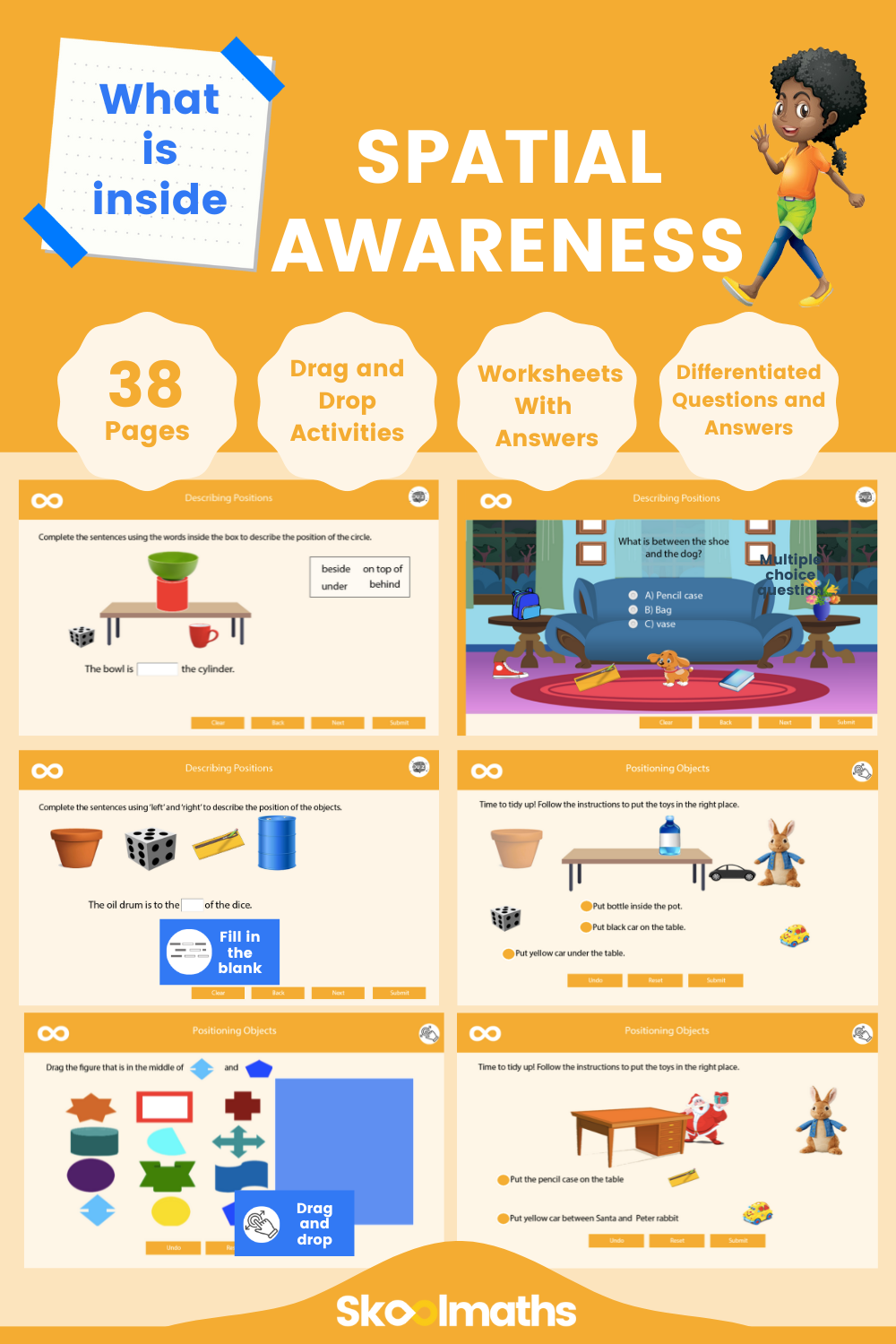 Spatial Awareness EYFS Interactive Digital Maths Activity Bundle ...