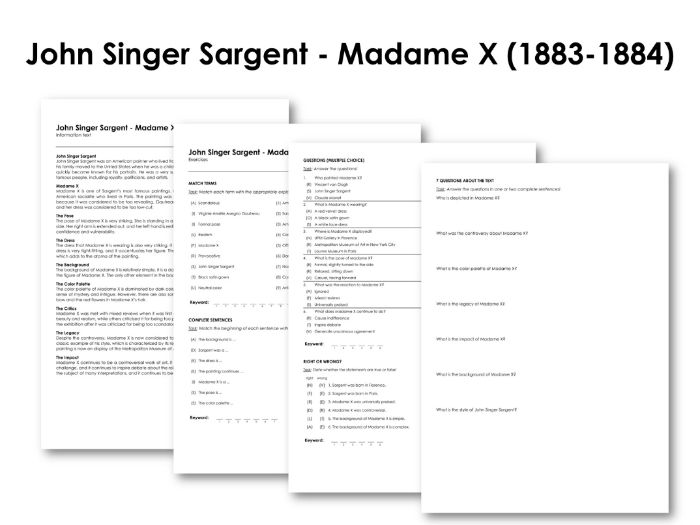 John Singer Sargent - Madame X (1883-1884) | Teaching Resources