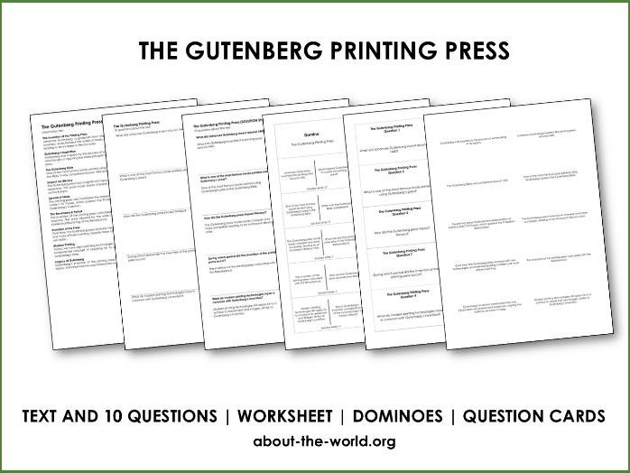 The Gutenberg Printing Press | Teaching Resources