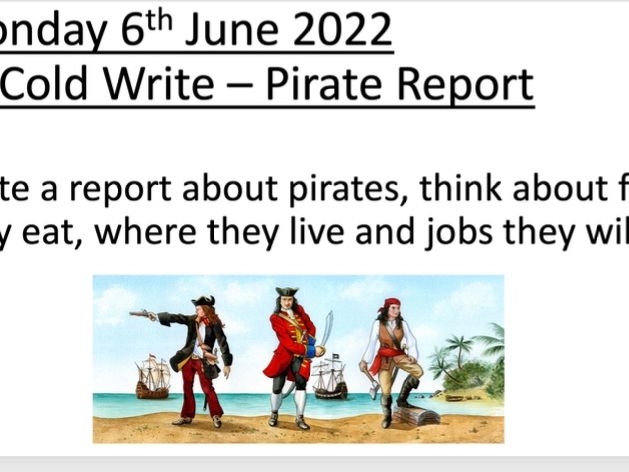 Year 2 Pirates Report English Lessons PPT Teaching Resources