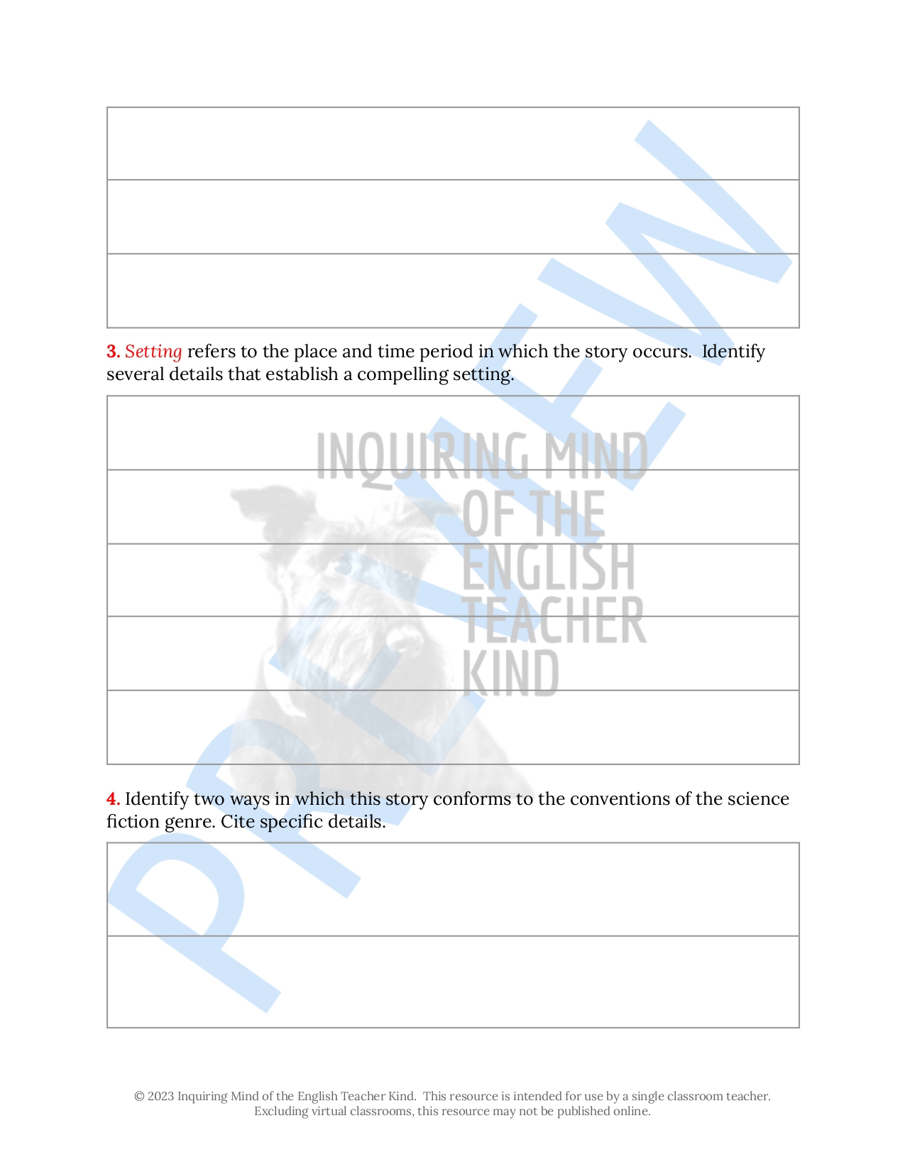 Creative Writing Unit Plan For Science Fiction Narratives Teaching
