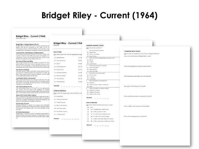 Bridget Riley - Current (1964) | Teaching Resources