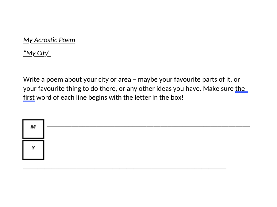 Acrostic Poem Prompts | Teaching Resources