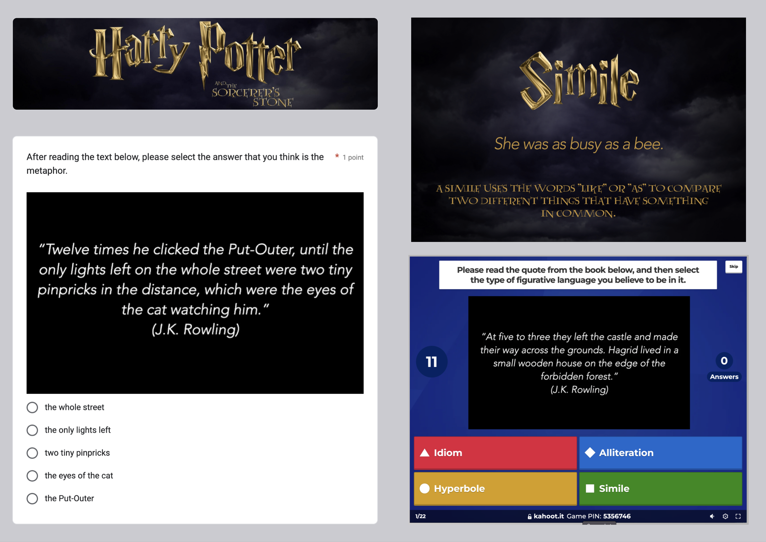 Figurative Language in Harry Potter & the Sorcerer's Stone - Literary ...