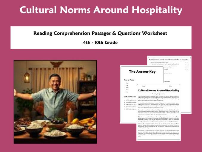Cultural Norms Around Hospitality: Reading Comprehension Passages ...